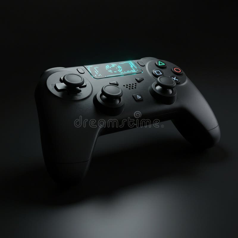Black Gaming Controller with a Sleek Design, Featuring Dual Analog ...