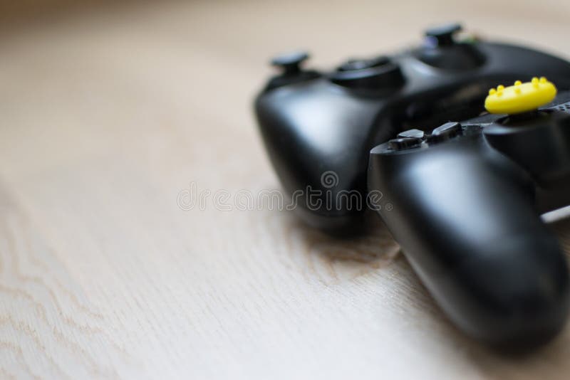 Black Gaming Controllers stock image. Image of side - 162209341