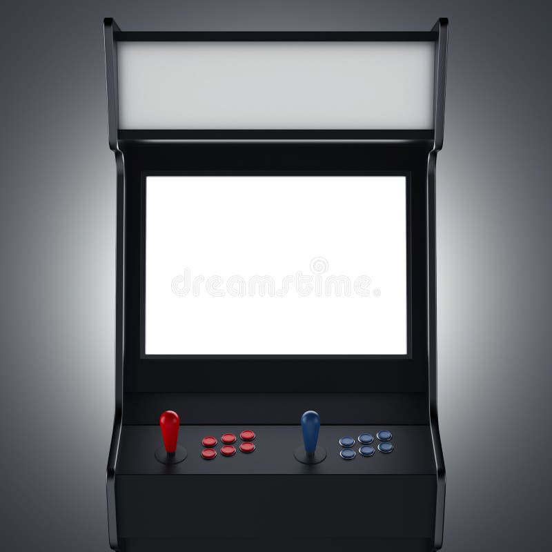 Black Gaming Machine. 3d Rendering Stock Illustration - Illustration of ...