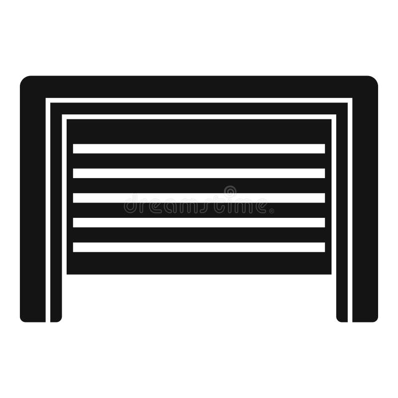 Black Garage Door Icon Representing Secure Parking Space Stock ...