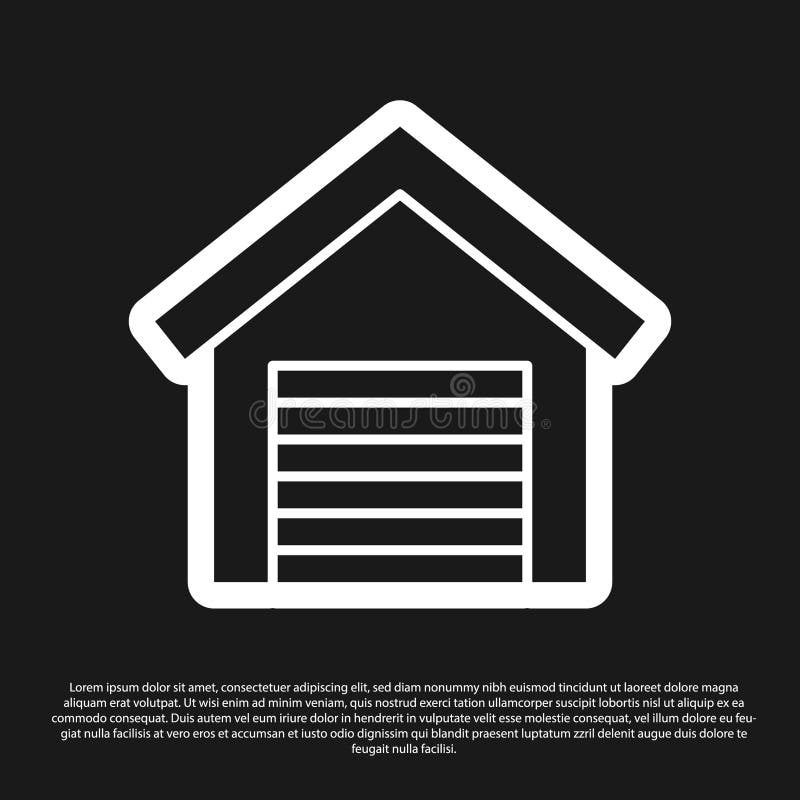 Black Garage Icon Isolated on Transparent Background. Vector Stock ...