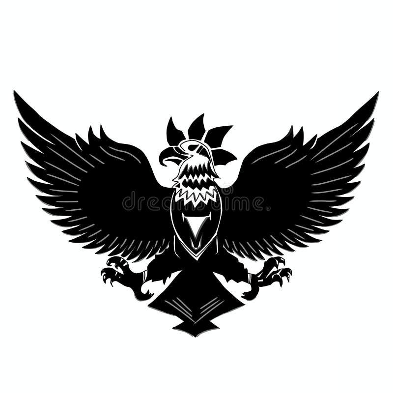 Black Garuda Icon with an Elegant Character, Strong and Powerful, with ...