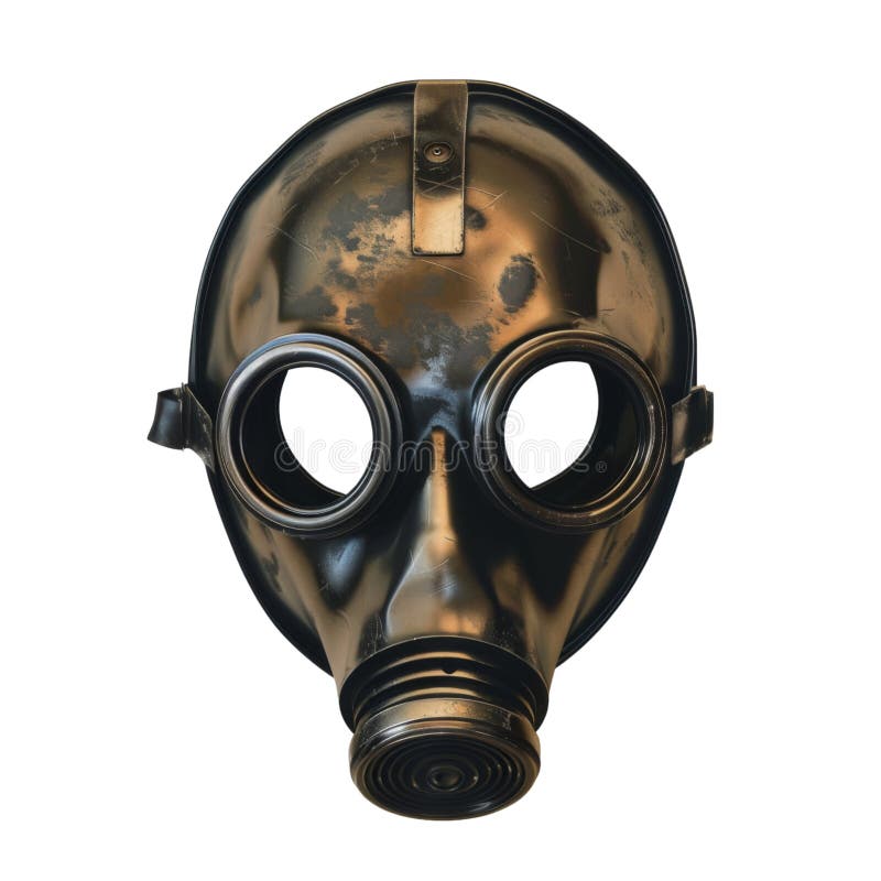 Black Gas Mask with Circular Eyepieces Stock Illustration ...