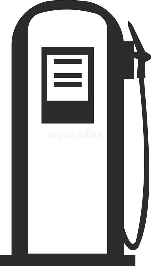 A Black Gas Station with a Handle. Vector Image. Stock Vector ...