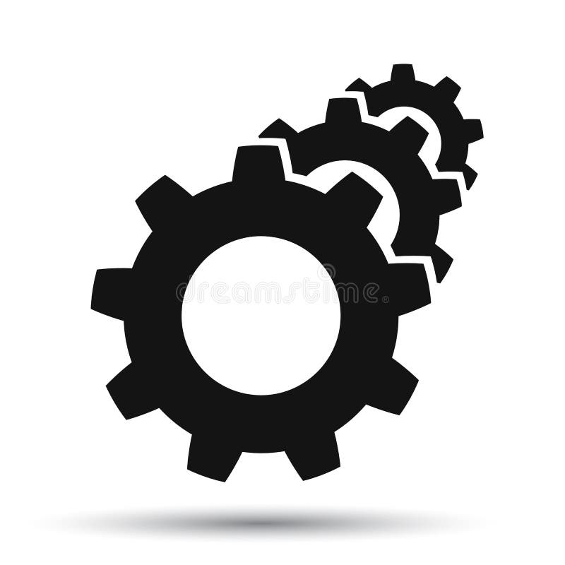 Gear icon mechanism - stock illustration. Illustration of round - 115027276