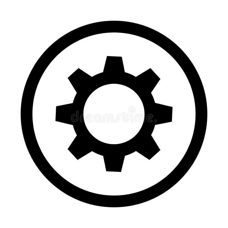 Black gear icon stock vector. Illustration of wheel - 168645813