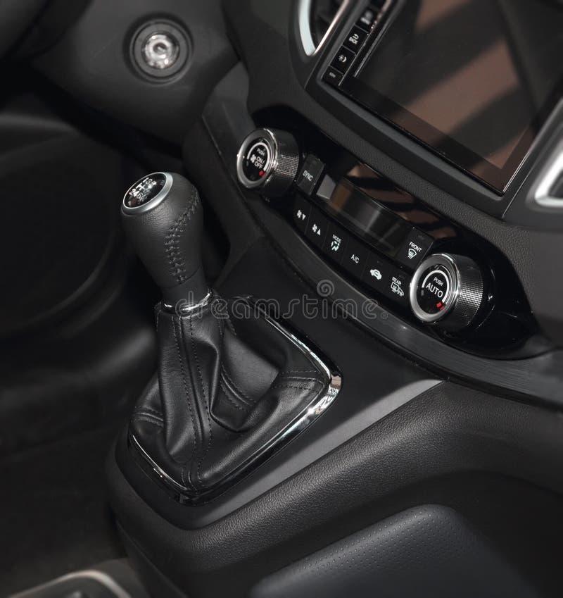 The Gearbox Lever and Dashboard. Stock Photo - Image of dashboard ...