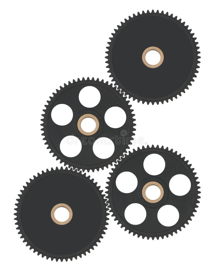 Black gears isolated stock image. Image of machine, power - 1184893