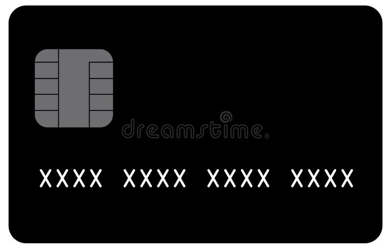 Black Generic Credit Card in Vector Format Stock Illustration ...