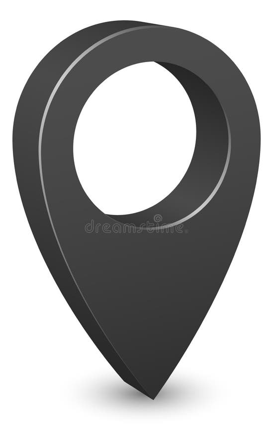 Black Geo Tag. Realistic 3d Map Pointer Stock Vector - Illustration of ...