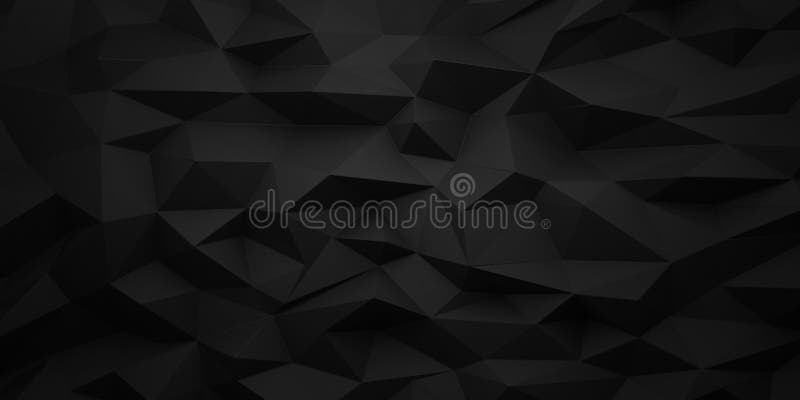 Black Geometric or Low Poly Wall Background 3d Render Stock ...