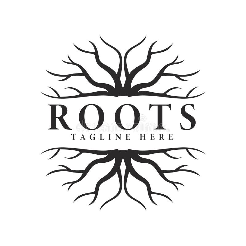 Black Geometric Root Design Logo Design Template Symbol ,icon Abstract ...