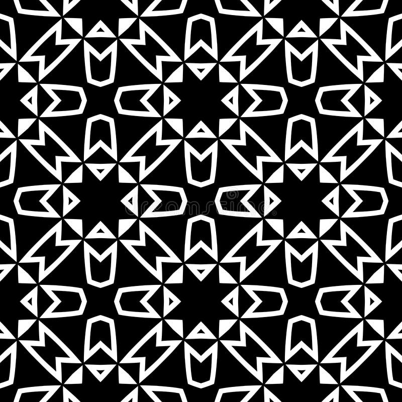 Black Geometric Seamless Pattern in White Background Stock Vector ...