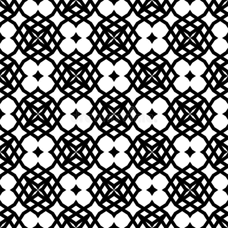 Black Geometric Seamless Pattern in White Background Stock Vector ...