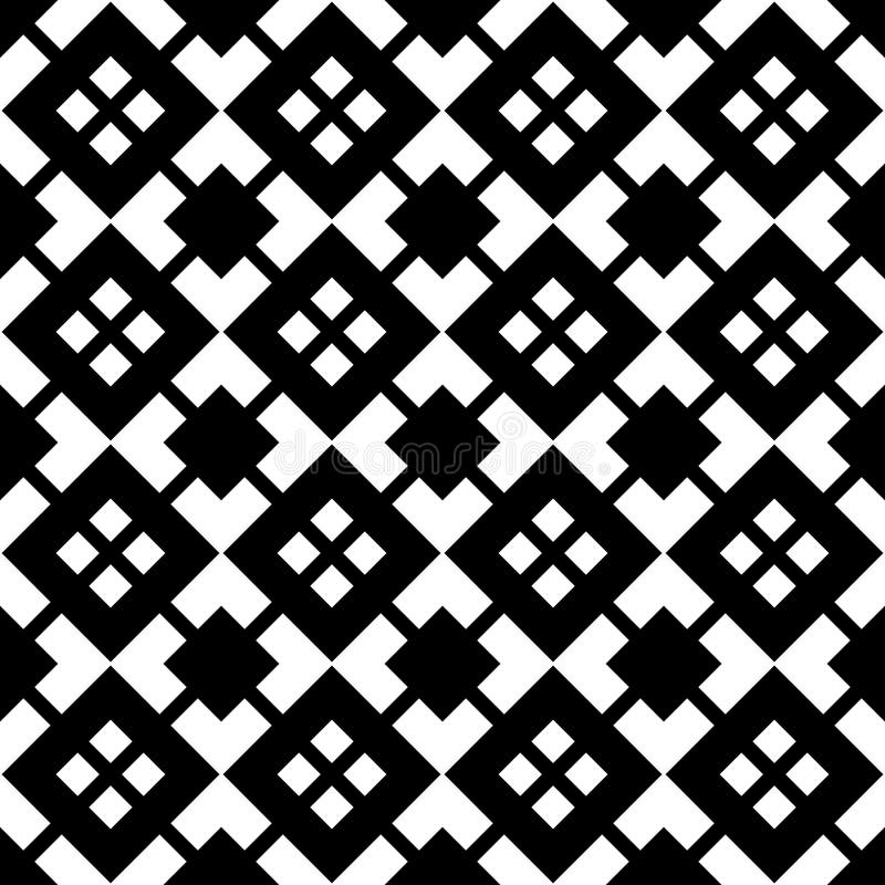 Black Geometric Seamless Pattern in White Background Stock Vector ...
