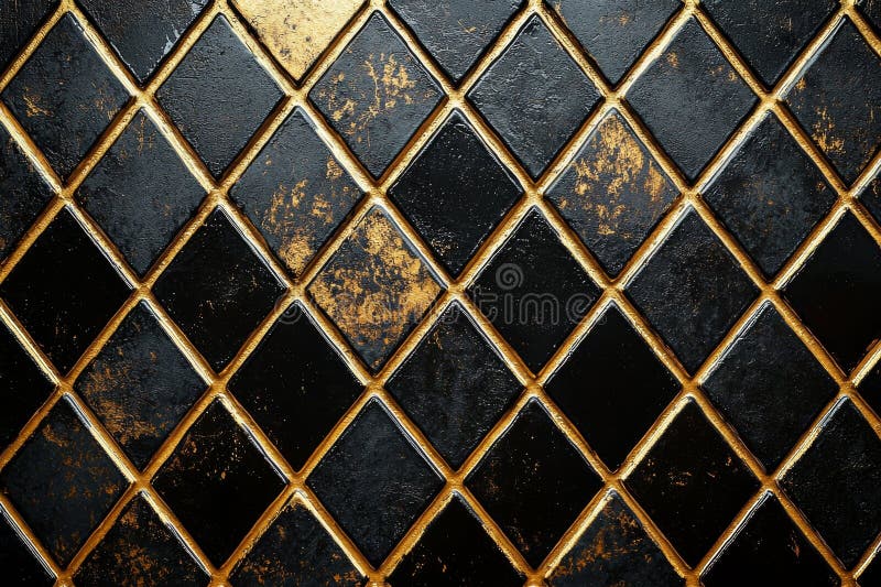 Black Geometric Wallpaper with a Continuous Square Design. Stock Image ...