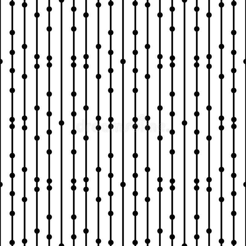 Geometrical Polka Dots Seamless Pattern Designseamless Monochrome Pattern Stock Vector
