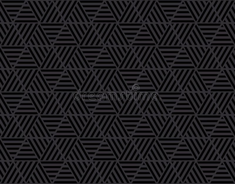 Black Geometry Line Seamless Pattern. Stock Vector - Illustration of ...
