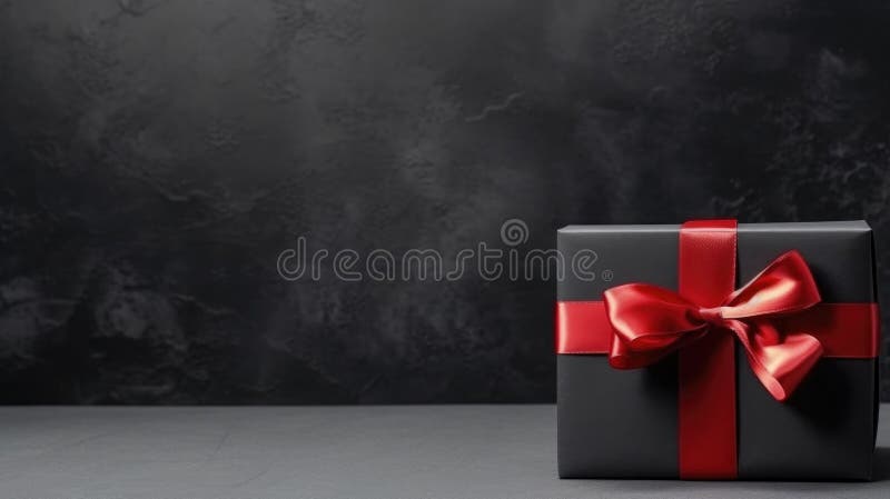 Black Gift Box Background. Illustration AI Generative Stock ...