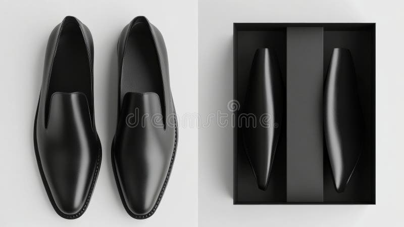 A Black Gift Box with a Closed Lid is Set Against a White Background ...