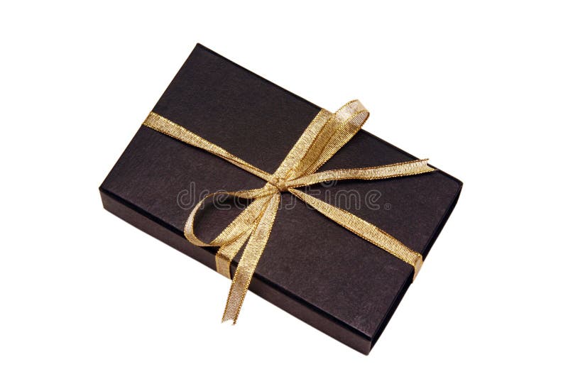 Black Gift Box With Gold Ribbon - Free Photo from StockFreeImages