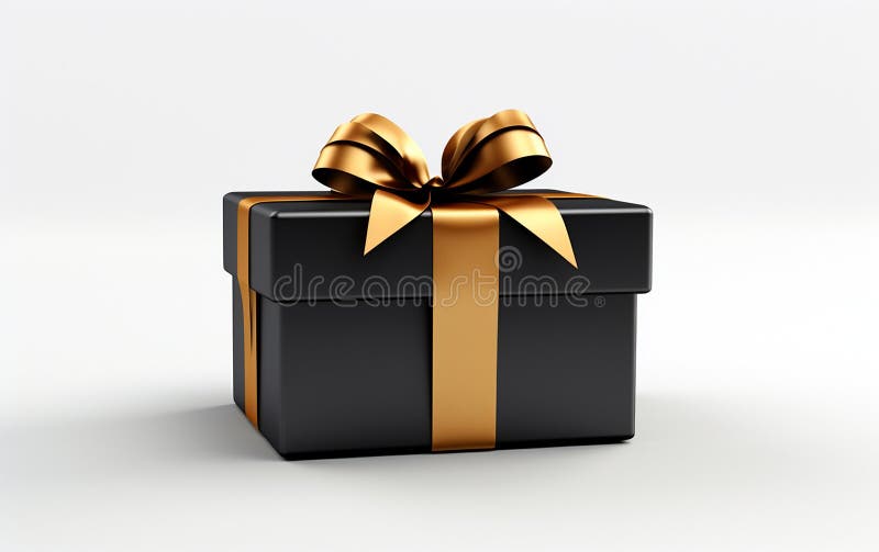 Black Gift Box with No Background Stock Illustration - Illustration of ...