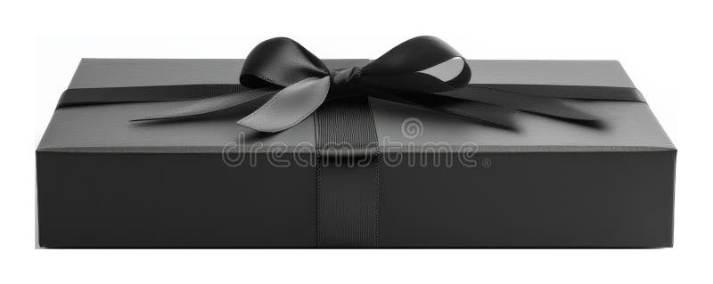 Black Gift Box with Ribbon, Luxury Packaging and Presentation Concept ...