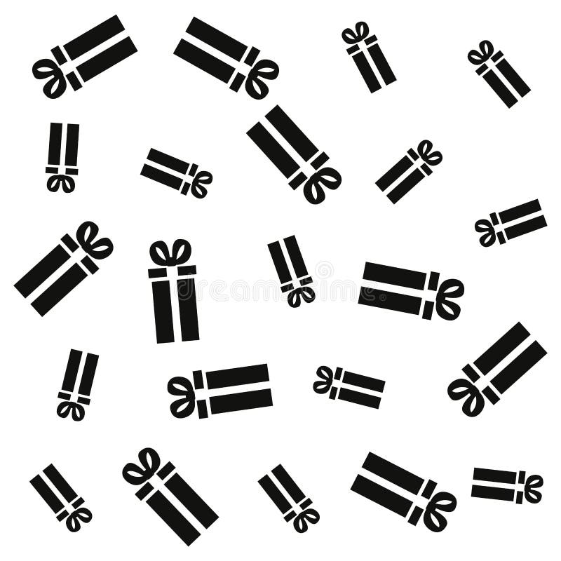 Black Gift Boxes Decoration Pattern Stock Vector - Illustration of ...
