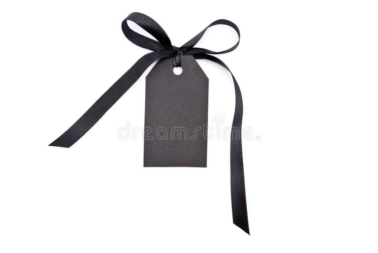 Black gift tag stock image. Image of sell, paper, christmas - 14859851