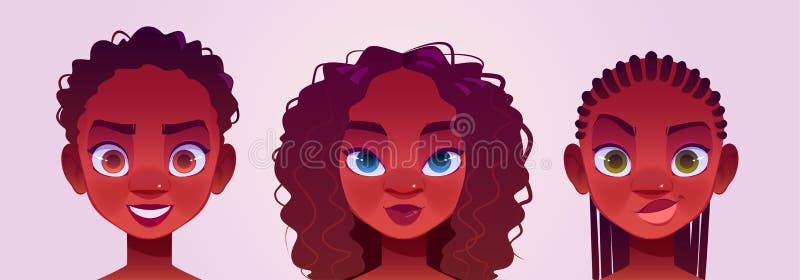 African American Girl Cartoon Emotion Faces Stock Illustrations 99