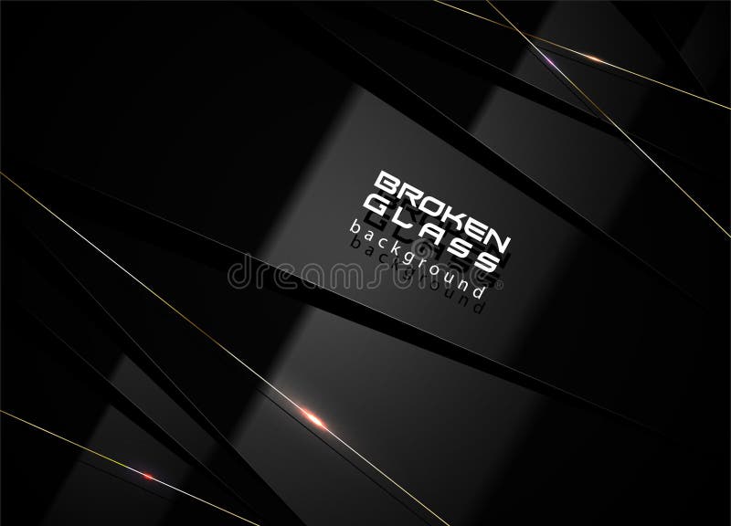 Black Glass Luxury Layered Glossy Abstract Headline Background. Vector ...