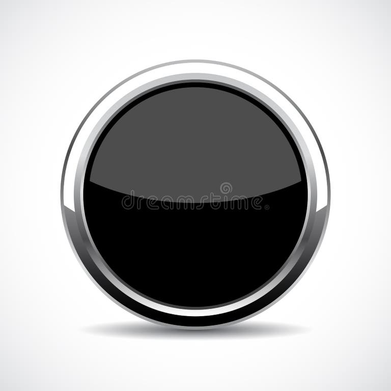 Black glass web button stock vector. Illustration of crystal - 96417128