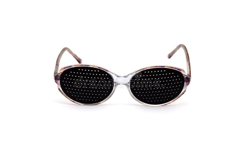 Black Glasses With Holes For Vision Correction Anti Myopia Glasses