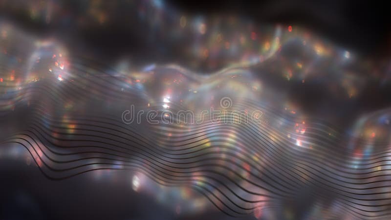 Black Glitch Wave. Abstract Striped Background 3D Rendering Stock ...