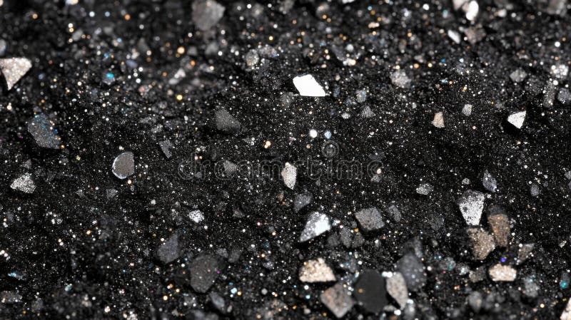 Black Glitter Texture with Sparkle and Shine Stock Illustration ...
