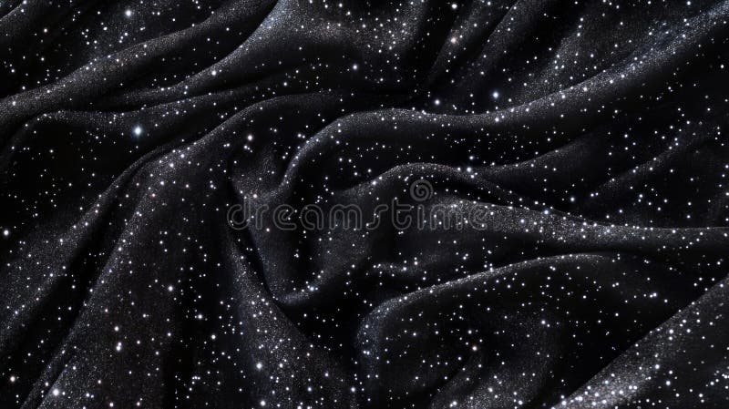 Black Glittering Fabric Texture with Sparkle Stock Illustration ...