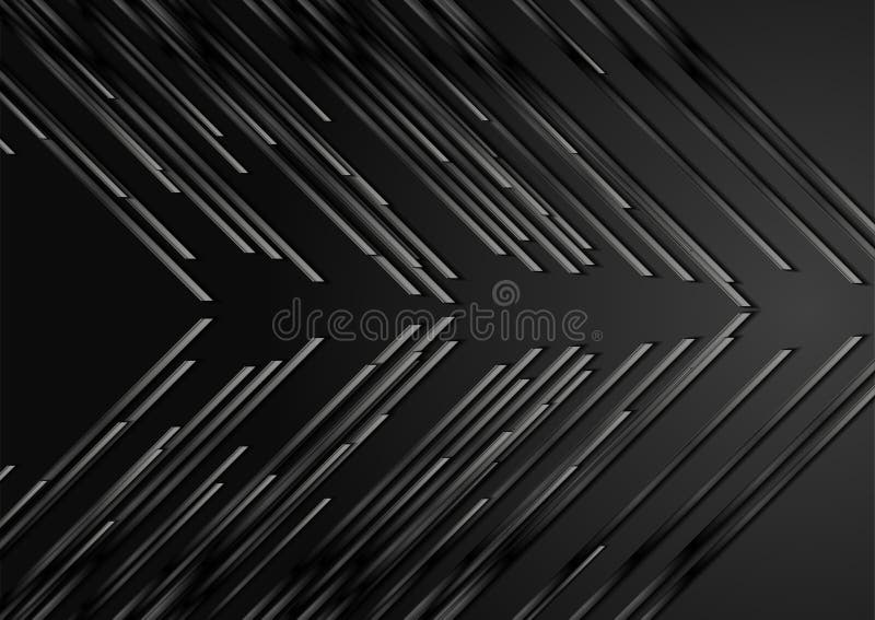 Black Glossy Arrows Abstract Tech Geometric Background Stock Vector ...