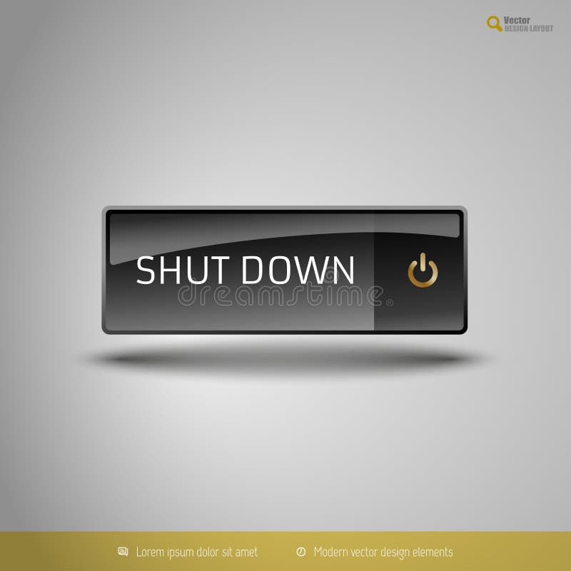 Power Button stock vector. Illustration of icon, black - 40791716