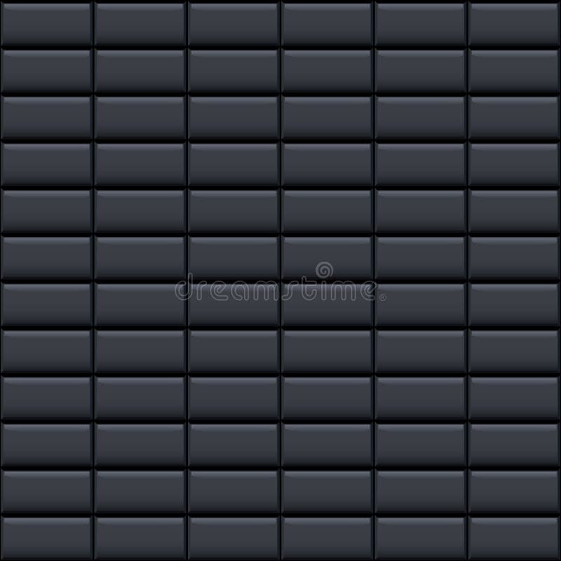 Black Glossy Ceramic Rectangle Tiles Seamless Pattern. Home Interior ...