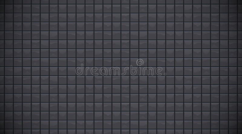 Black Glossy Ceramic Square Tiles Pattern Horizontal Background. Home ...