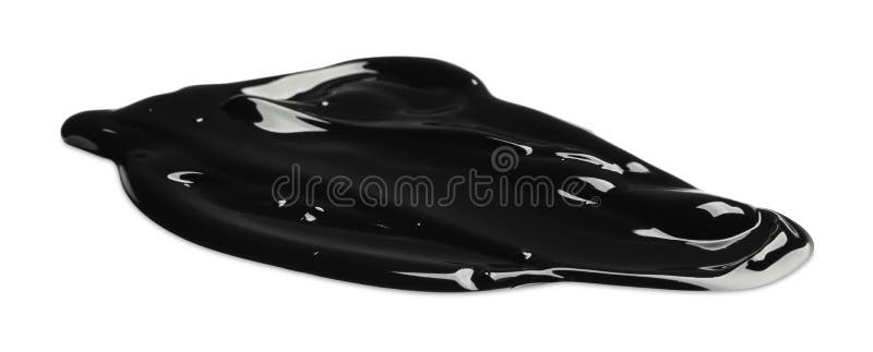 Black Glossy Paint Sample on White Background Stock Illustration ...
