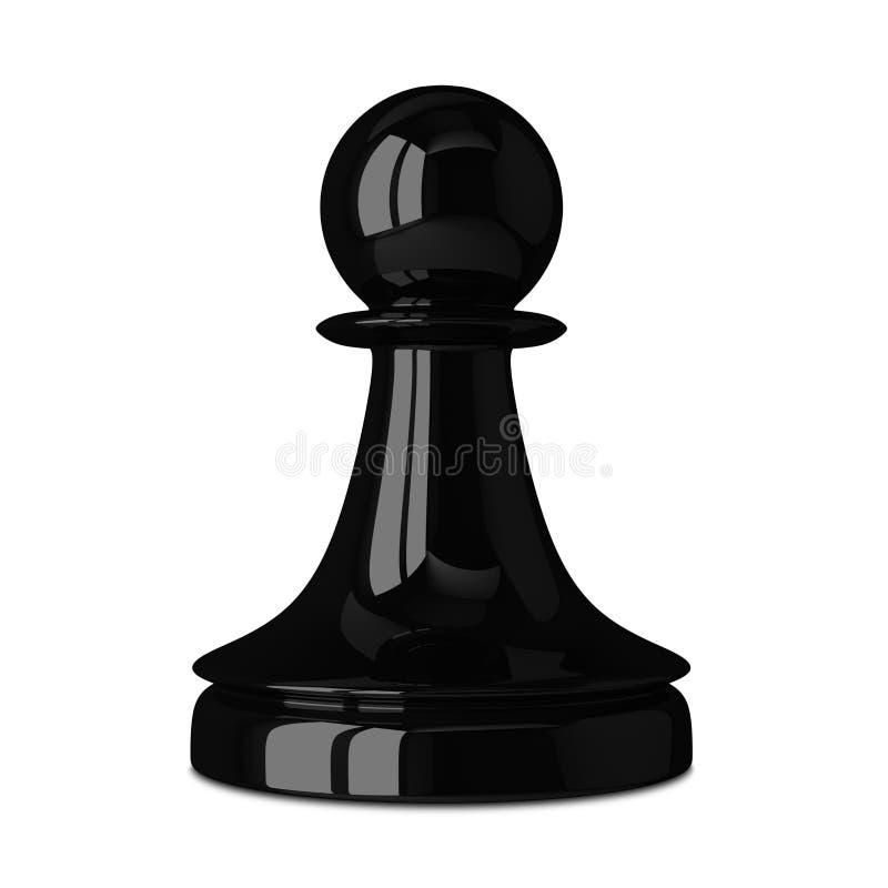 Black glossy pawn stock illustration. Illustration of king - 71605076