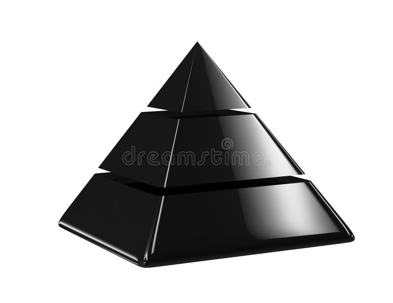 Black glossy pyramid stock illustration. Illustration of design - 80079369