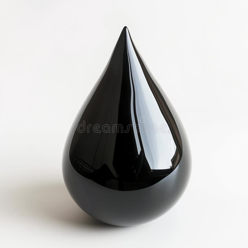 Black Glossy Teardrop-shaped Object Stock Photo - Image of shiny ...