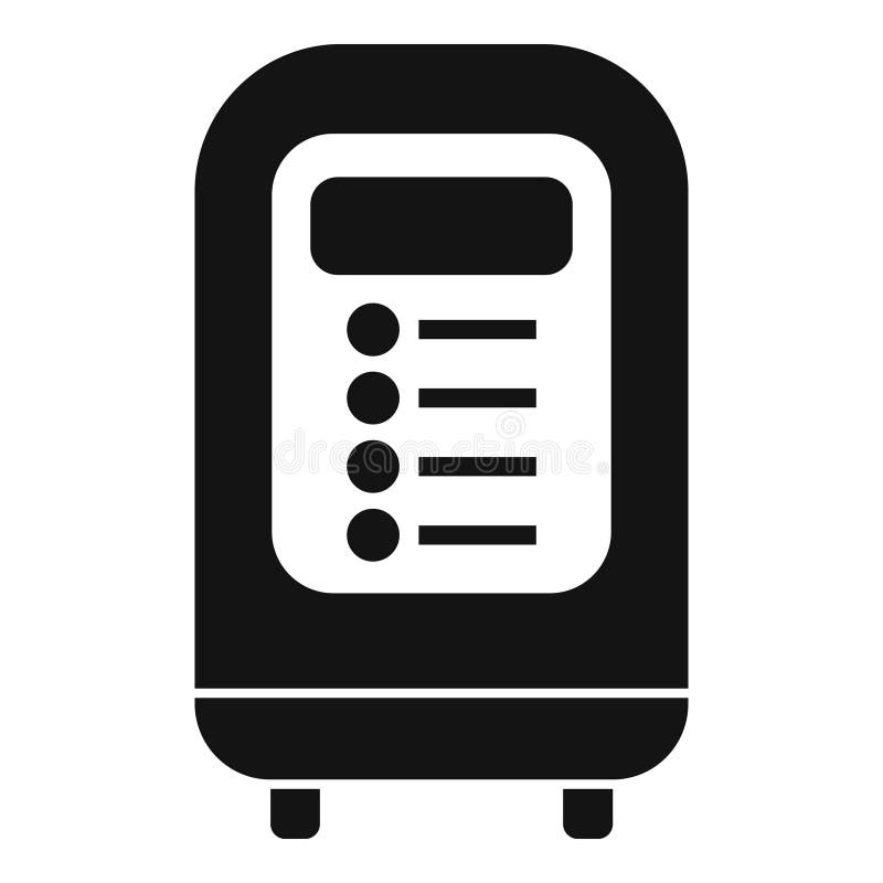 Black Glyph Style Icon of a Water Cooler Dispensing Water Stock Vector ...