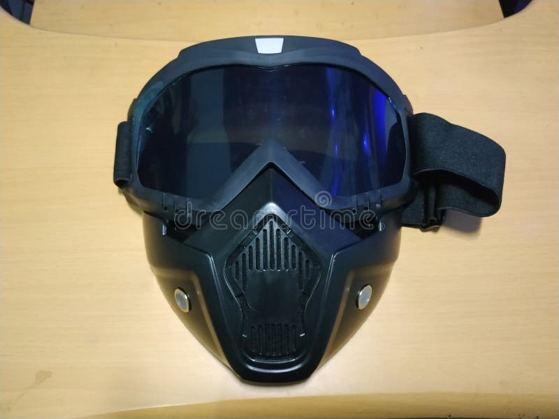 Black goggle mask stock photo. Image of black, transparent - 204205622