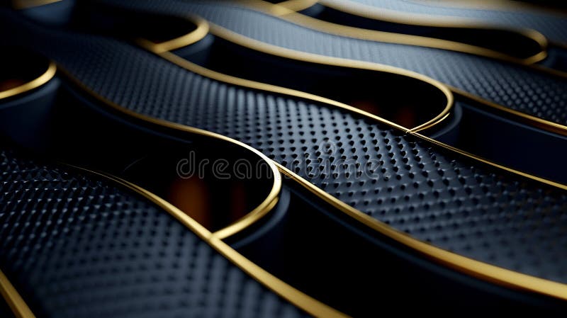 Black and Gold Abstract Design Stock Illustration - Illustration of ...