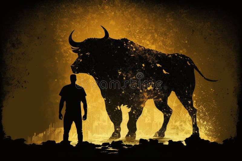 Black gold from Angry Bull stock illustration. Illustration of ...