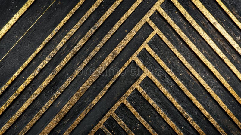 Black and Gold Angular Lines Intersecting Design Stock Illustration ...