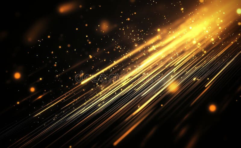 A Black and Gold Background with a Darker Surface Features a Soft ...